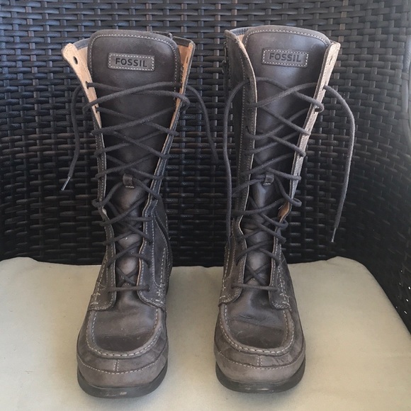 Fossil | Shoes | Authentic Womens Fossil Laceup Boots | Poshmark